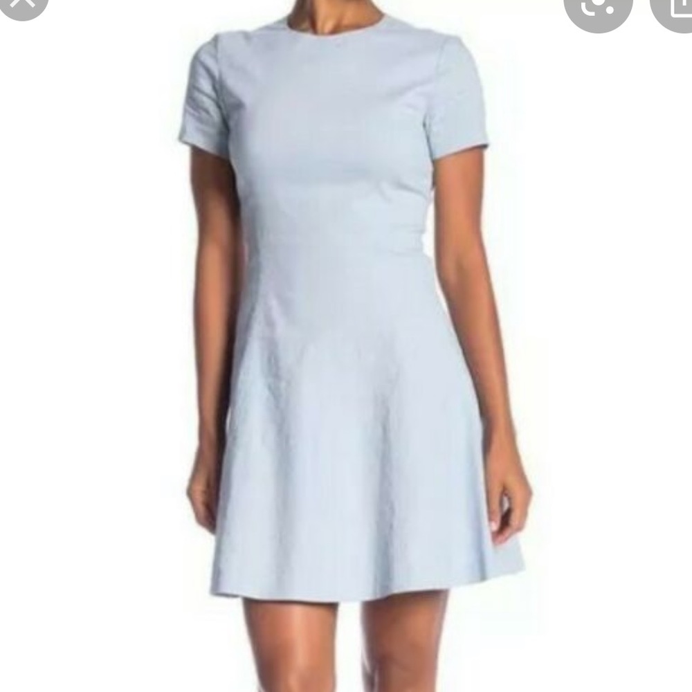 Theory Modern Seamed Shift Dress In Blue - Gem
